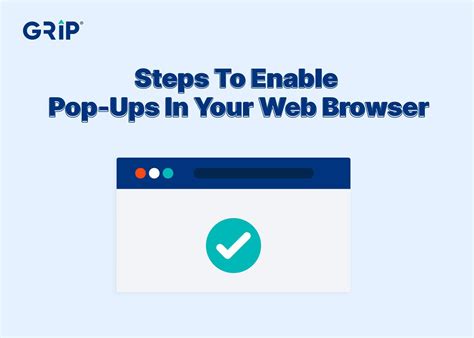Temporarily Enabling Pop Up Banner In Web Browser