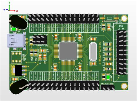 【p521】stm32最小系统核心板pcb图和原理图 Altium 索炜达 猿创