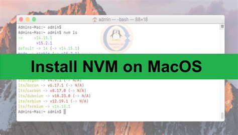 how to install nvm on macos with homebrew tecadmin