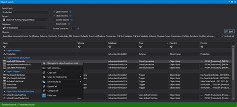sql server database object search