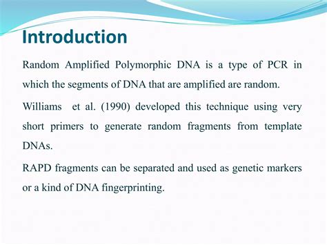 Random Amplified Polymorphic Dna Rapd Pptx