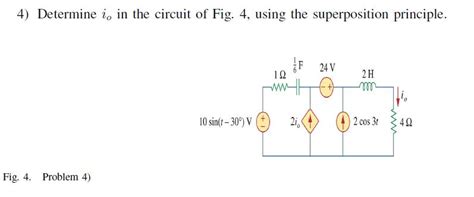 Solved Determine I0 In The Circuit Of Fig 4 Using The