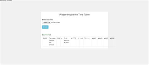 php insert statement neither working nor showing error in phpexcel