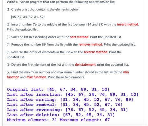 solved write a python program that can perform the following