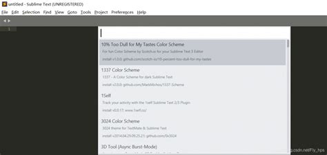 sublime text3 how to solve error “there are no packages
