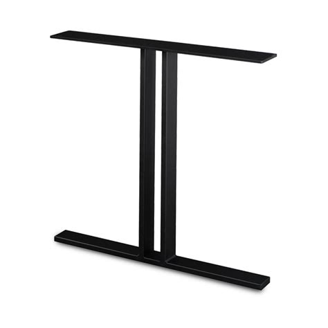 Tischbeine T Metall Stahl Schlank 2x8 Cm Schwarz Beschichtet