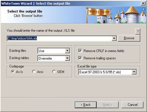 dbf to xls excel converter file extensions