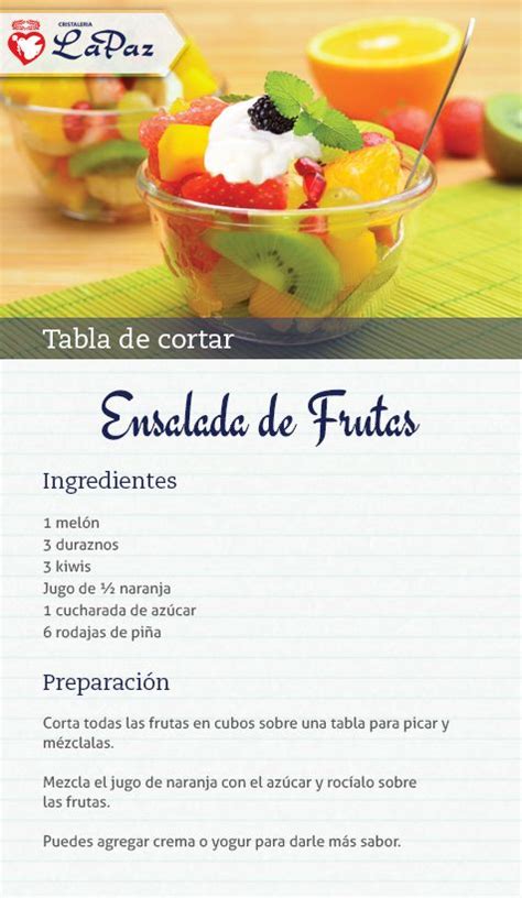 Ensalada De Frutas Ensalada De Frutas Con Crema Recetas De Comida