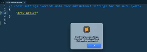 how to solve parse settings error technical support sublime forum
