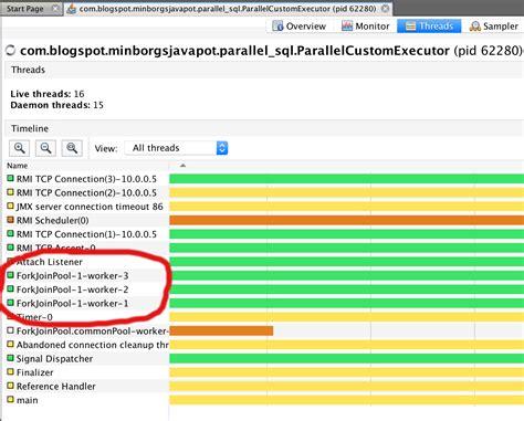 work with parallel database streams using custom thread