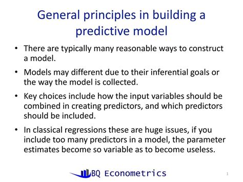 General Principles In Building A Predictive Model Ppt Download