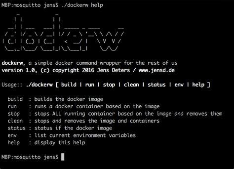 dockerw a simple docker command wrapper for the rest of us java