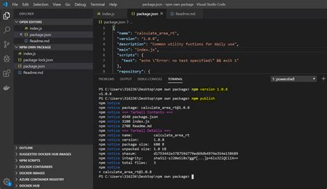 creating a npm package and deploying it into