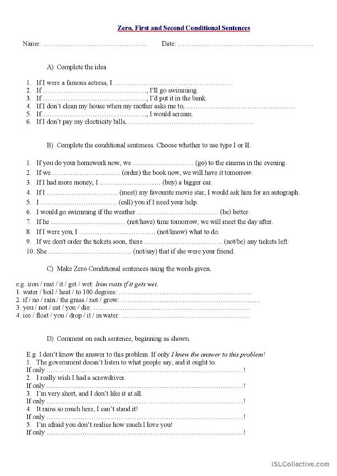 Conditional Sentences General Gramma… English Esl Worksheets Pdf And Doc