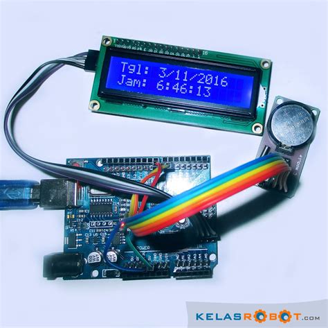 membuat jam digital dengan arduino uno rtc ds1302 dan lcd i2c