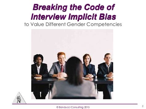 Breaking The Code Of Interview Implicit Bias To Value Different Gende…
