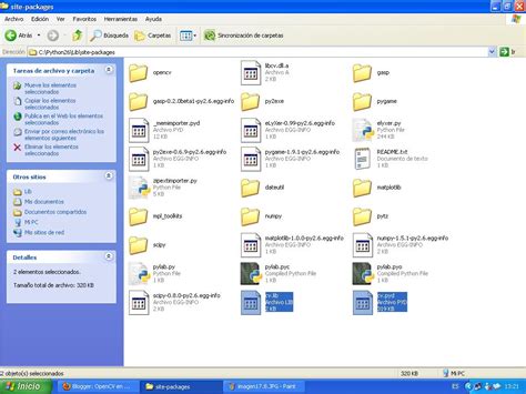 raerpo instalando opencv 2 1 y python 2 6 en windows