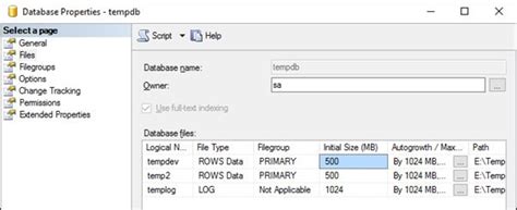 tempdb size resets after a sql server service restart