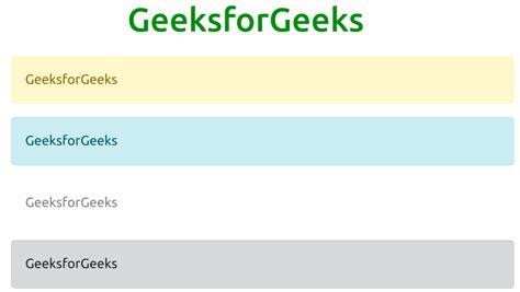 bootstrap 5 alerts geeksforgeeks
