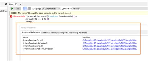 system reactive linqpad error with rx observable stack overflow
