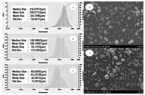 Particle Size At Different Stirring Speeds A 800 Rpm B 1000 Rpm