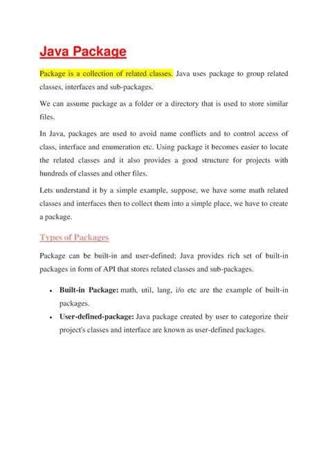 package in java java package package is a collection of related