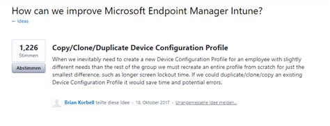 duplicate device configuration profiles modern device