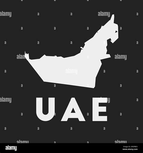 Uae Icon Country Map On Dark Background Stylish Uae Map With Country