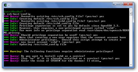 how to how to get ssh command line access to windows 7 using cygwin