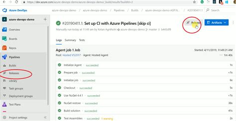 steps to build ci cd pipeline with azure devops dot net