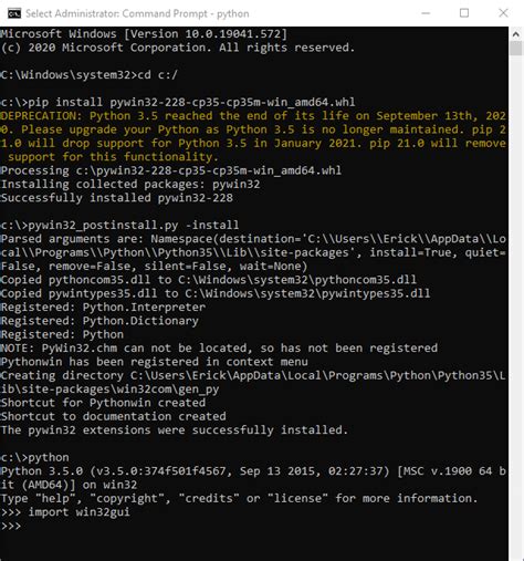 python can t install win32gui stack overflow