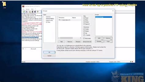 how to set up passive ftp server using filezilla on windows