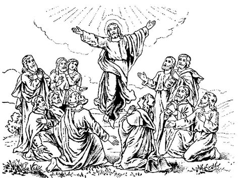 Coloriage Lascension De Jésus 8 Télécharger Et Imprimer Gratuit Sur