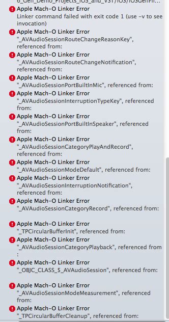 xcode framework not found audiounit when trying to build audiobus