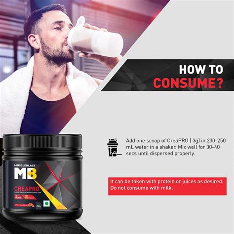 Muscleblaze Creapro Creatine With Creapure Unflavoured 0 55 Lb