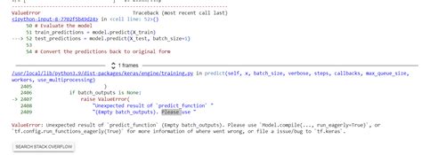 valueerror unexpected result of `predict function` empty batch