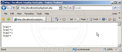 php isset