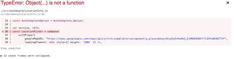 reactjs top level function typeerror object is