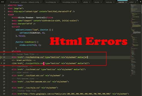 write your website html css bootstrap code and bug error fix by