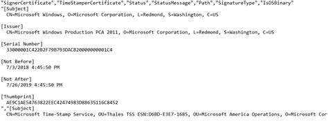 reporting on digitally signed files with powershell scripting blog