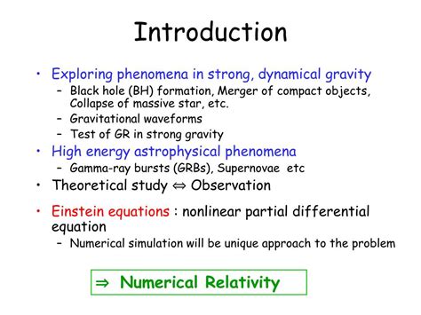 Ppt Numerical Relativity Simulation With Microphysics Powerpoint