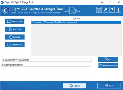 vcard splitter and merger split and merge vcf files and contacts