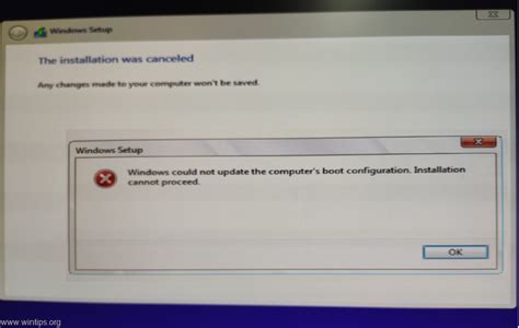 fix windows could not update the computer s boot configuration