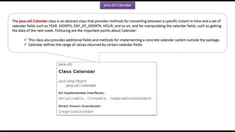 java ee java util calendar class introduction java date