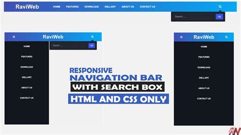 39 responsive navigation bar tutorial html css javascript javascript