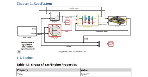 report generation for simulink and stateflow elements matlab and simulink