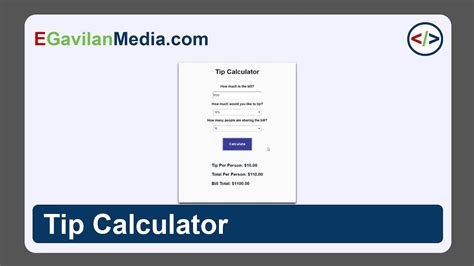 tip calculator speed code html css and javascript youtube