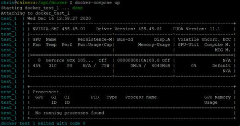 docker nvidia hardware acceleration gpu can be seen but isnt being