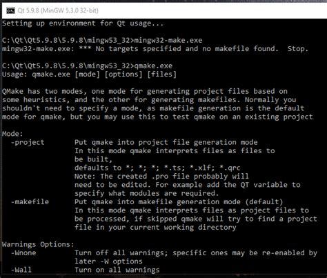project error cannot run compiler g output qt forum