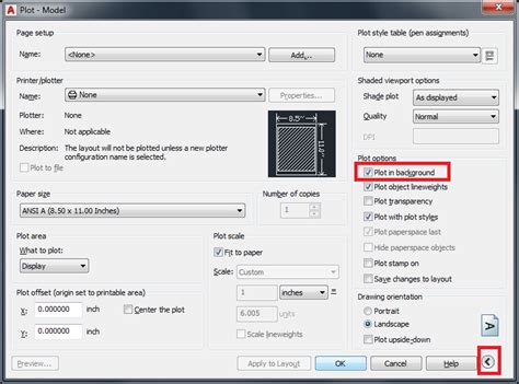how to enable or disable background plotting in autocad autocad